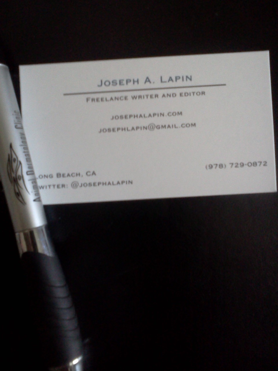 My Freelancing Business Cards - Joseph Lapin
